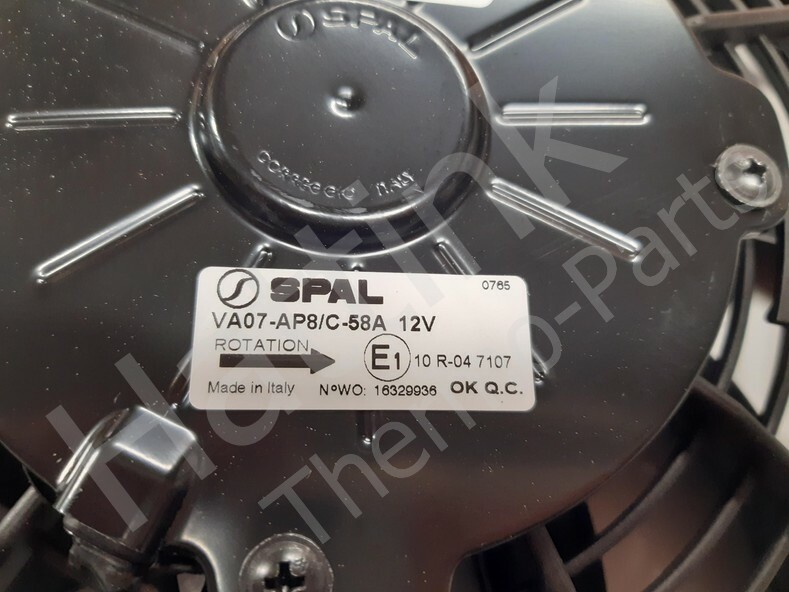 Fan/Blower 12Volt Spal Ø225mm/Ø9" Suction VA07-AP8/C-58A 12V | Hattink ...